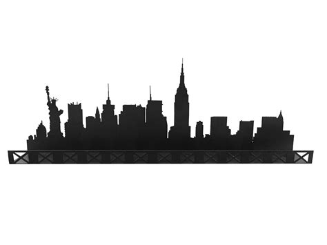 New York City Skyline Outline At Victoria Brownlee Blog