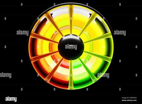 3d Illustration Of Indication Icon Green To Red Ready Indicator Stock