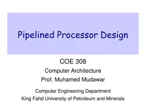 ppt pipelined processor design powerpoint presentation free download id 4959166