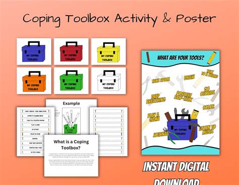 Coping Skills Toolbox Poster School Counseling Therapy Etsy