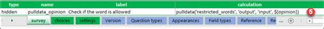 how to restrict the entry of specific text values in arcgis survey123