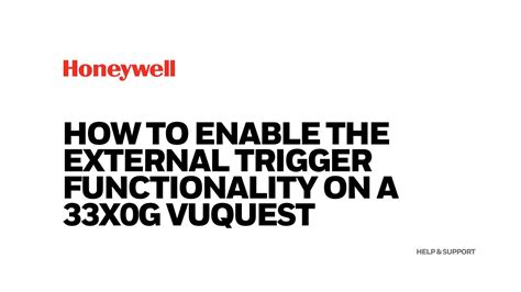 How To Enable The External Trigger Functionality On A 33x0g Vuquest Youtube