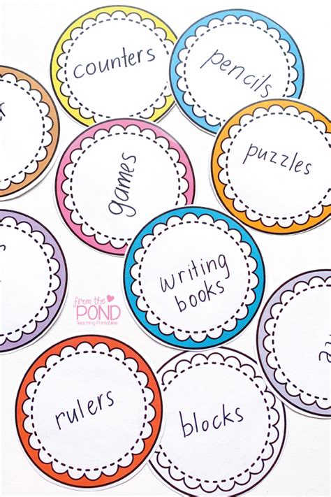 Editable Printable Classroom Labels From The Pond
