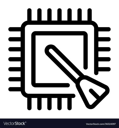 Processor Cleaning Royalty Free Vector Image Vectorstock