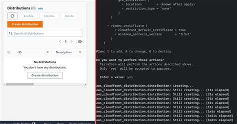 [bug] cloudfront distribution with an invalid oac waits for deployment without creating the