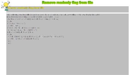 How To Remove Readonly Flag From File Youtube