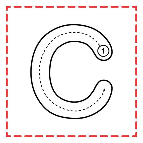 Alphabet Tracing C Illustration 44569019 Vector Art At Vecteezy