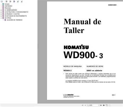 Komatsu Wheel Dozer Wd900 3 Shop Manual Gsbm036901 Es