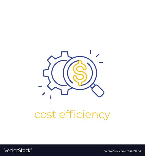 Cost Efficiency Linear Icon Royalty Free Vector Image