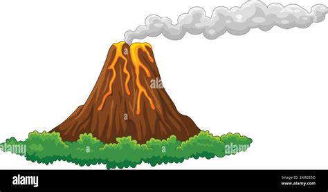 Volcano Island Erupting With Lava Stock Vector Image And Art Alamy