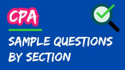 Sample Cpa Exam Questions Aud Bec Far And Reg Sections