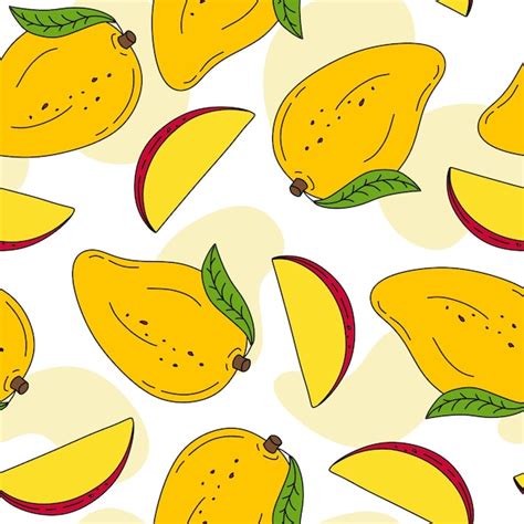 Mango Slice Pattern Vectors And Illustrations For Free Download Freepik