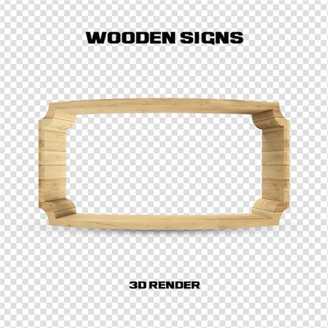 Panneau En Bois Rendu 3d Psd Premium