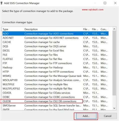 ssis connection managers sql bi tutorials
