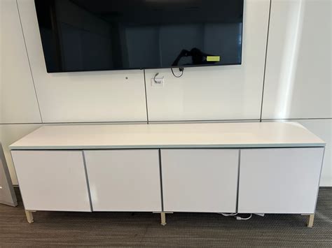 8l White Credenza Used Office Furniture Dallas Preowned Office Furniture