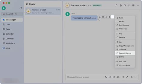 Restrict Message Sharing