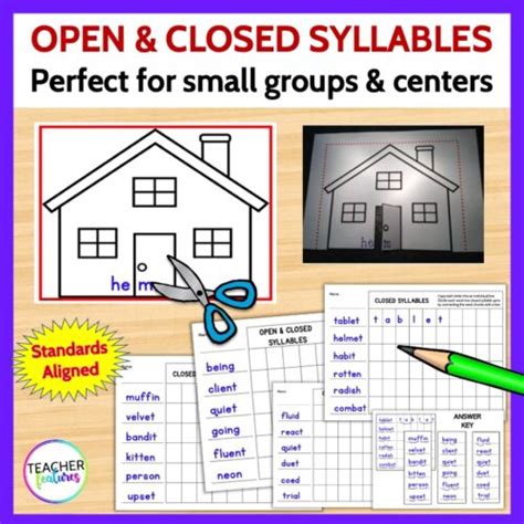 6 Syllable Types Games Open And Closed Activities Part 1 Made By Teachers