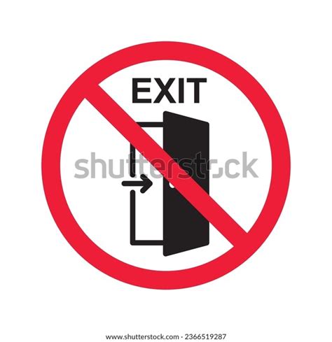 Prohibited Exit Vector Icon No Entry Stock Vector Royalty Free