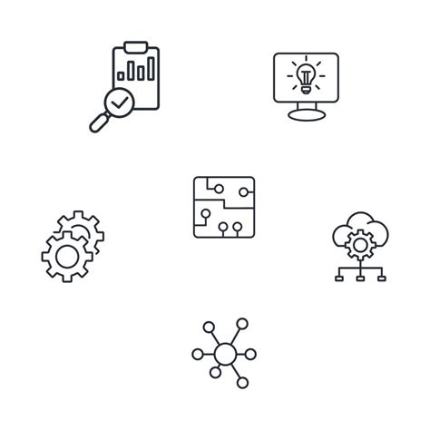 About Machine Learning Icons Set About Machine Learning Pack Symbol Vector Elements For