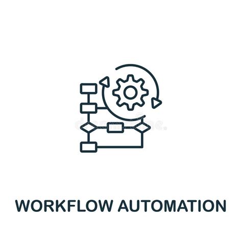 Workflow Automation Icon Monochrome Simple Product Management Icon For