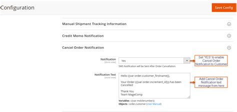 User SMS Templates Magento 2 SMS Notification Pro Extension