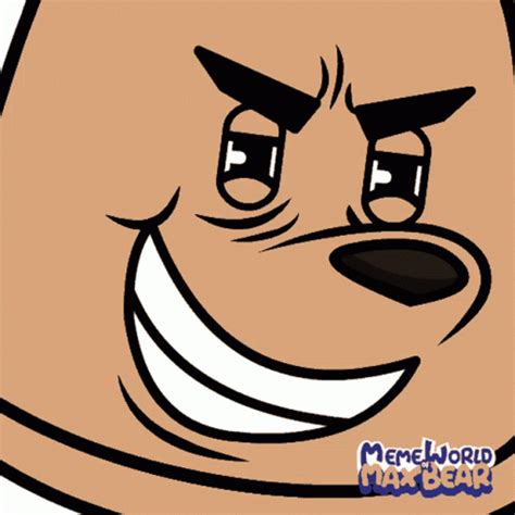 Cartoon Bear Evil Smile 