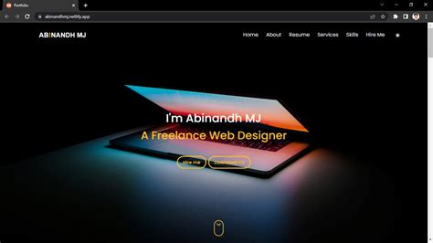 Abinandh Mj On Linkedin Portfoliowebsite Html5 Css3 Bootstrap5