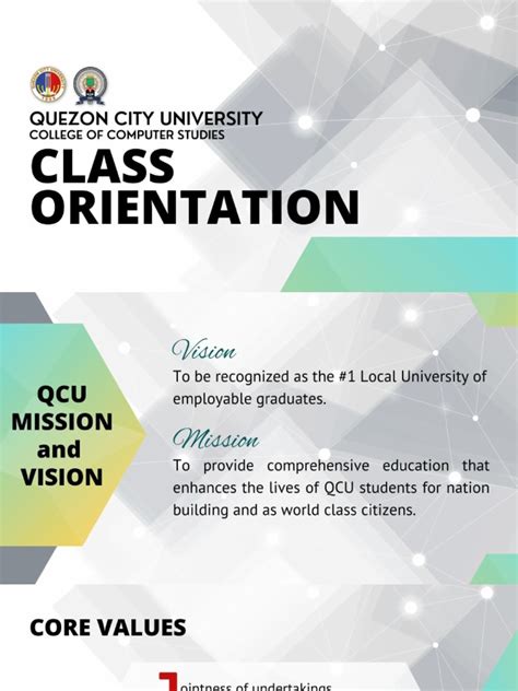 Class Orientation Pdf