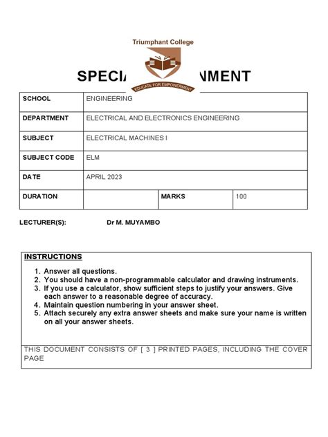 Electrical Machines I Special Assignment 1 Pdf Transformer