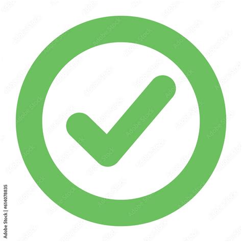 Check Mark Icon Vector Checkmark Icon Approved Symbol Confirmation Sign Design Elements