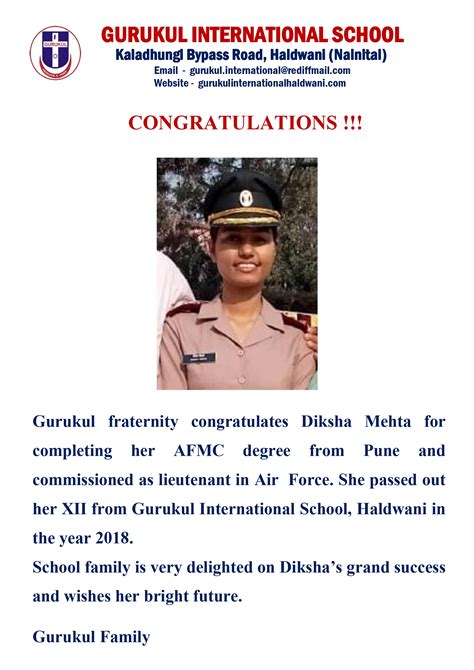 Congratulations Gurukul International School