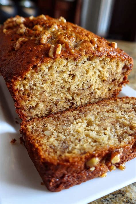 Amazing Classic Banana Nut Bread 1 Blissful Loaf