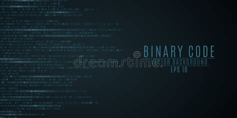 Binary Code Background Blue Glow Motion Blur High Technologies
