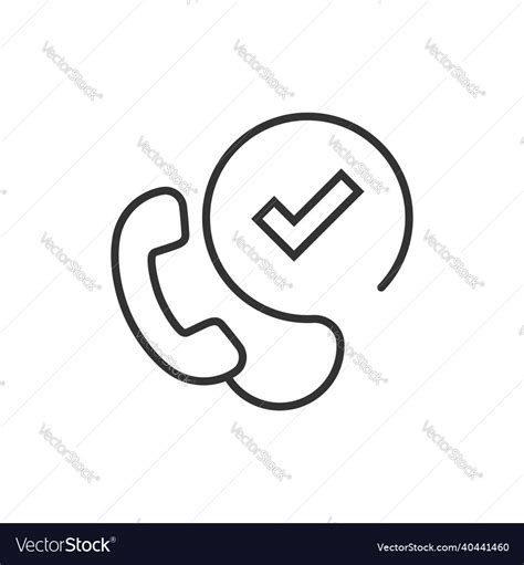 Phone Check Mark Icon In Flat Style Smartphone Vector Image