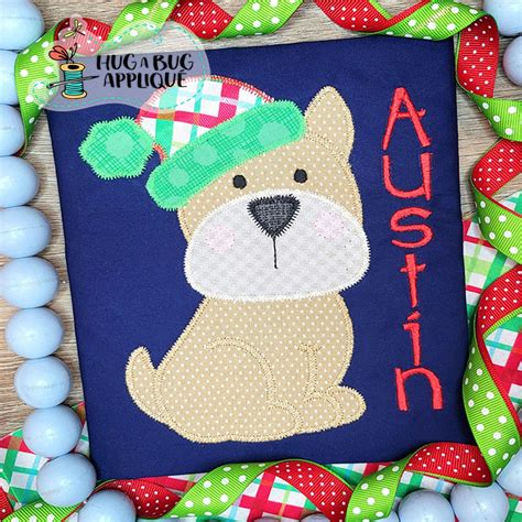 Santa Bag Bean Stitch Applique Design Hug A Bug Applique