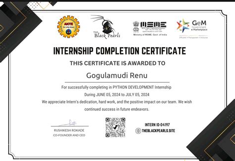 Gogulamudi Renu On Linkedin Python Programming Blackpearls