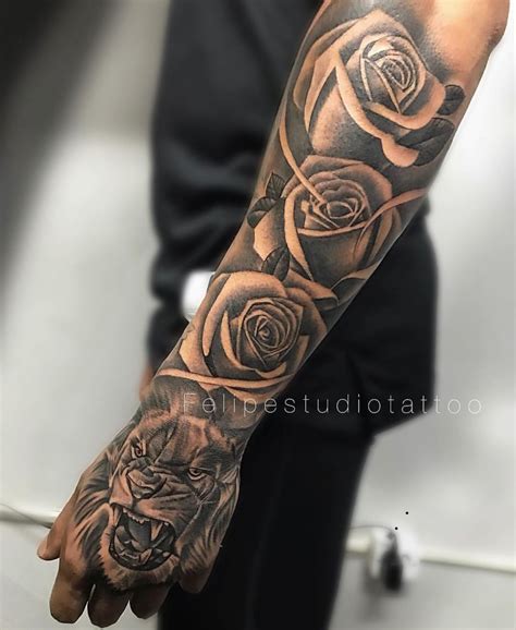 Roses Sleeve Tattoos For Guys Sleeve Tattoos Roses Men Roses Tattoo