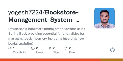 Github Yogesh7224bookstore Management System Spring Boot Project Developed A Bookstore