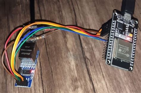 wifi lan converter with esp32 and enc28j60 module wicard