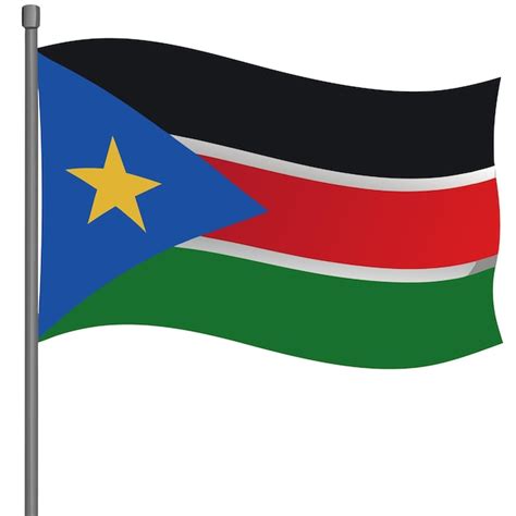 색 배경 에 있는 남수단 발 일러스트레이션 프리미엄 Ai 생성 벡터