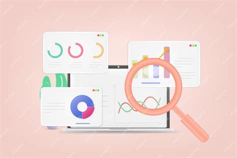 Premium Vector Data Analytics Concept Dashboard Seo On Screen Laptop Business Finance Report