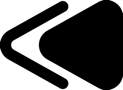 Fast Reverse Button Black Glyph Ui Icon Music Player Playing Fast Reverse Button Black Glyph Ui Icon Music Player Playing