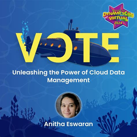 Submit A Session To Dynamics Con 2024 On Cloud Data Management Anitha Eswaran Posted On The