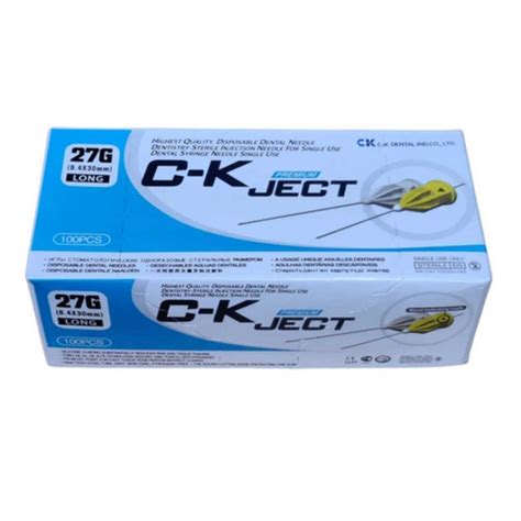 C K Ject 27g Long Dental Injection Needles Single Use Tayat Alnajoom Medical