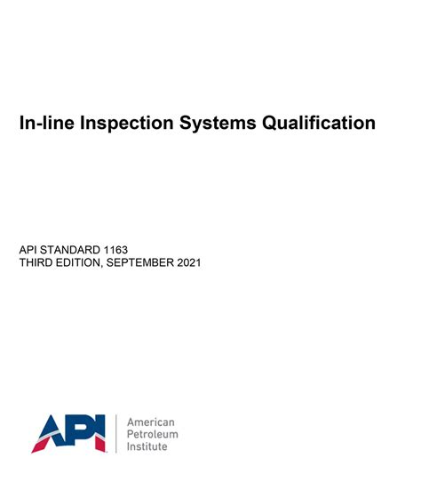 Api Standard 1163 Third Edition 2021 Pdf
