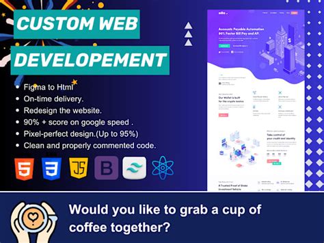 Develop Responsive Html Css Bootstrap Js Website For You By