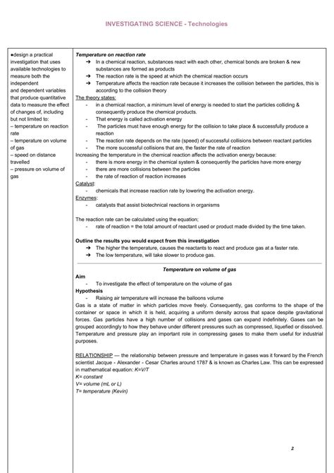 Investigating Science Module 6 Notes Investigating Science Year 12 Hsc Thinkswap