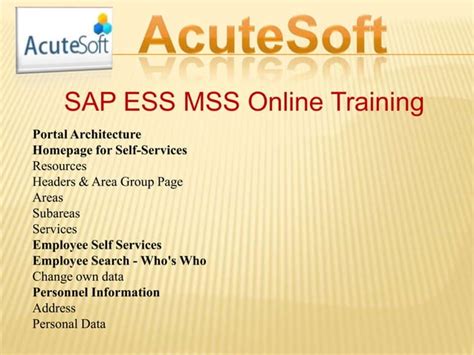 Sap Ess Mss Online Training Ppsx Business Business And Finance