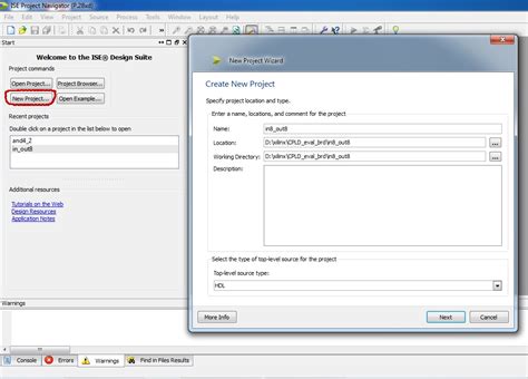 Starting A New Xilinx Cpld Project In Ise