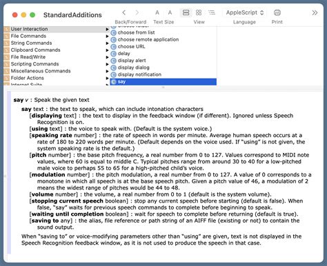 Text To Speech Help Needed With Applescript In Monterey Questions